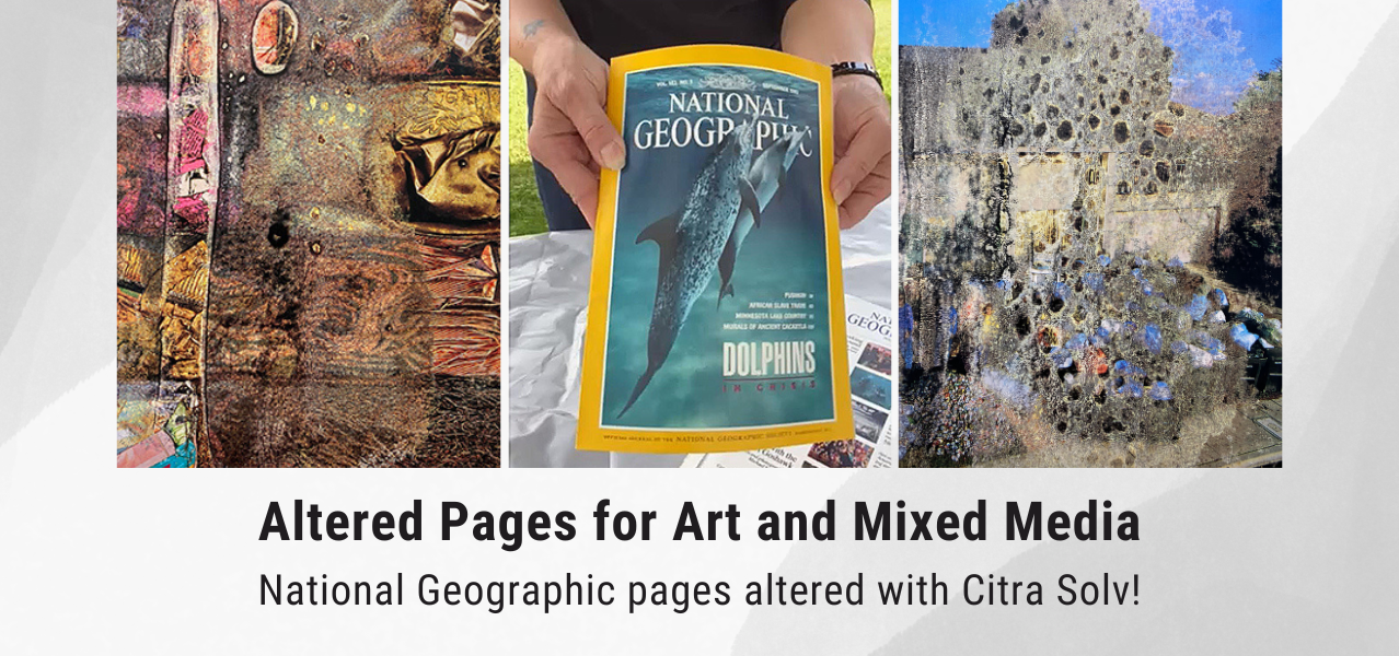 How to Alter National Geographic Magazine Pages for Art and Mixed Medi ...